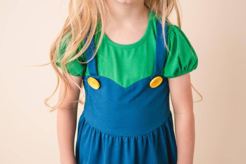 Green Super Bro Dress - Girls Dress Up | Presley Couture